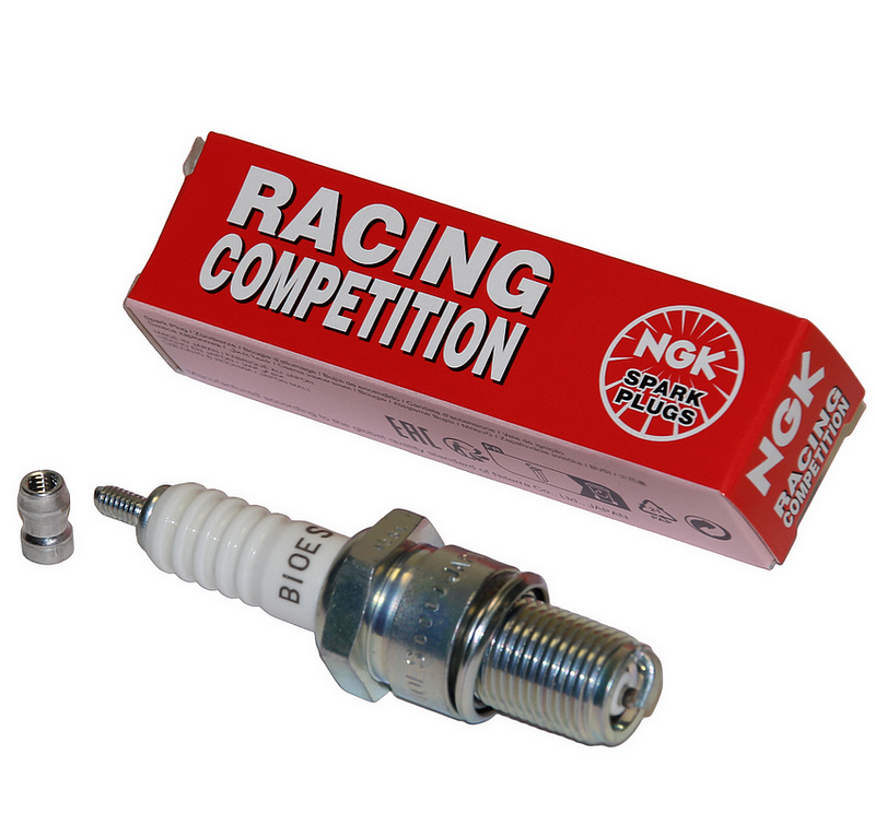 bougie B10ES NGK Racing plus performante filetage long am6 Derbi Rieju ...