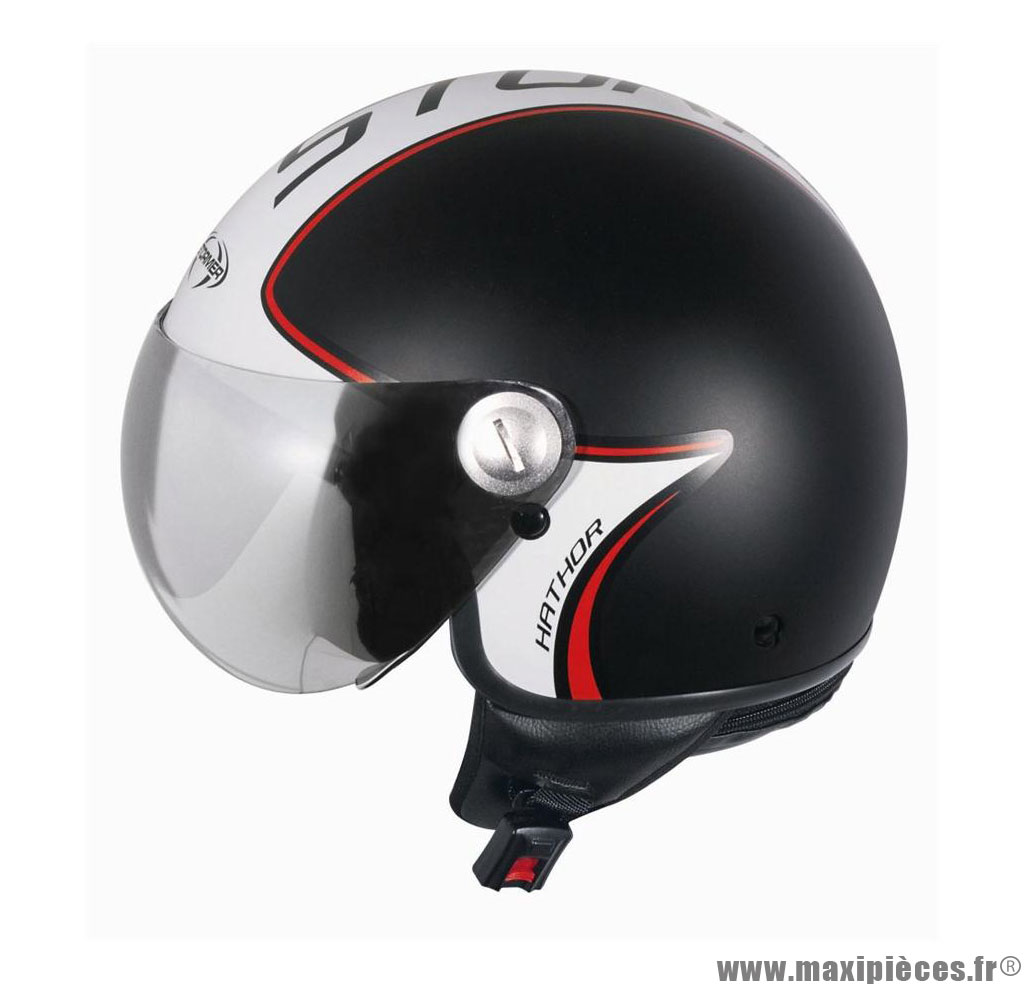Casque jet aviateur STORMER HATHOR taille XL noir mat - Maxi Pièces 50